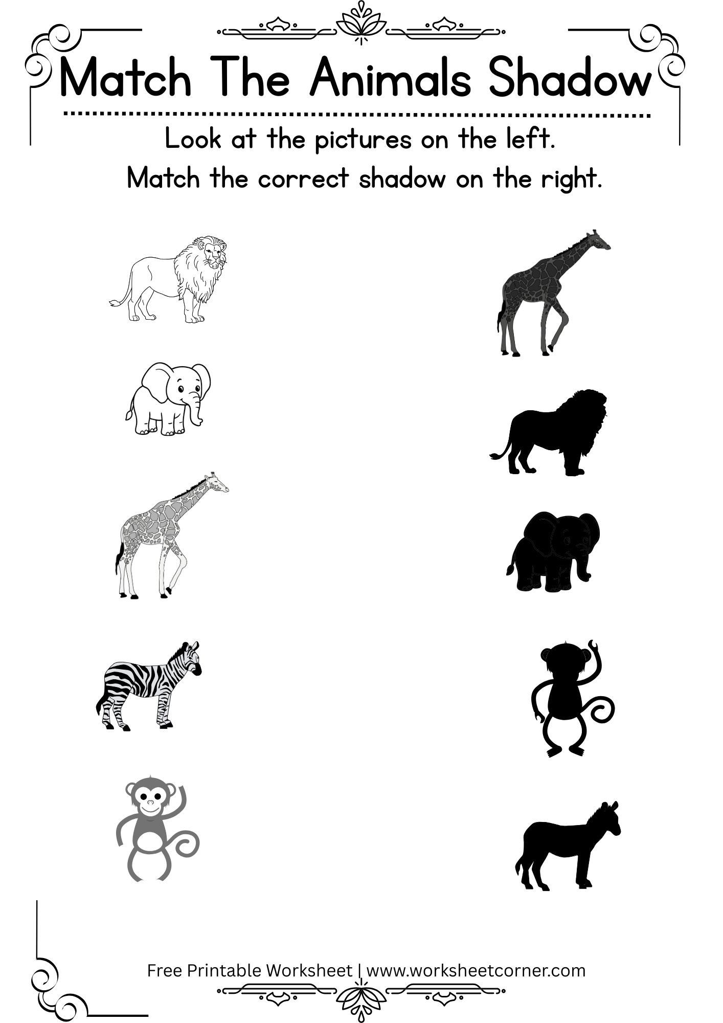 Free Printable Animal Worksheets for Preschool & Kindergarten ...